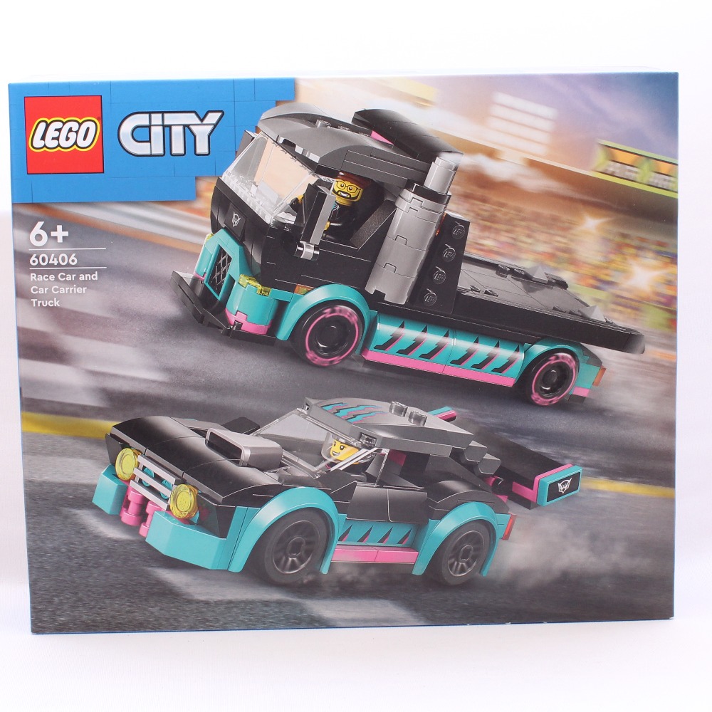 New LEGO City Race Car And Carrier Truck - Ref 60406 Age 6+ New ...